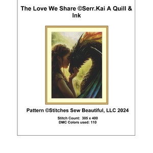The Love We Share Cross Stitch Pattern by Serr.kai A Quill & Ink ...