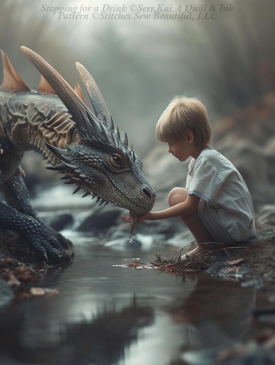 Stopping for a Drink Counted Cross Stitch Pattern by Serr.kai A Quill ...