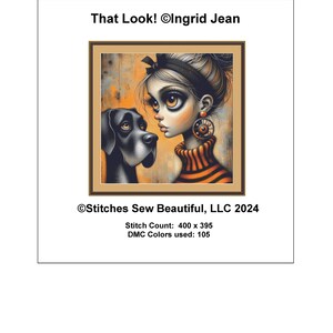That Look! Counted Cross Stitch Pattern by Ingrid Jean (digital Format ...