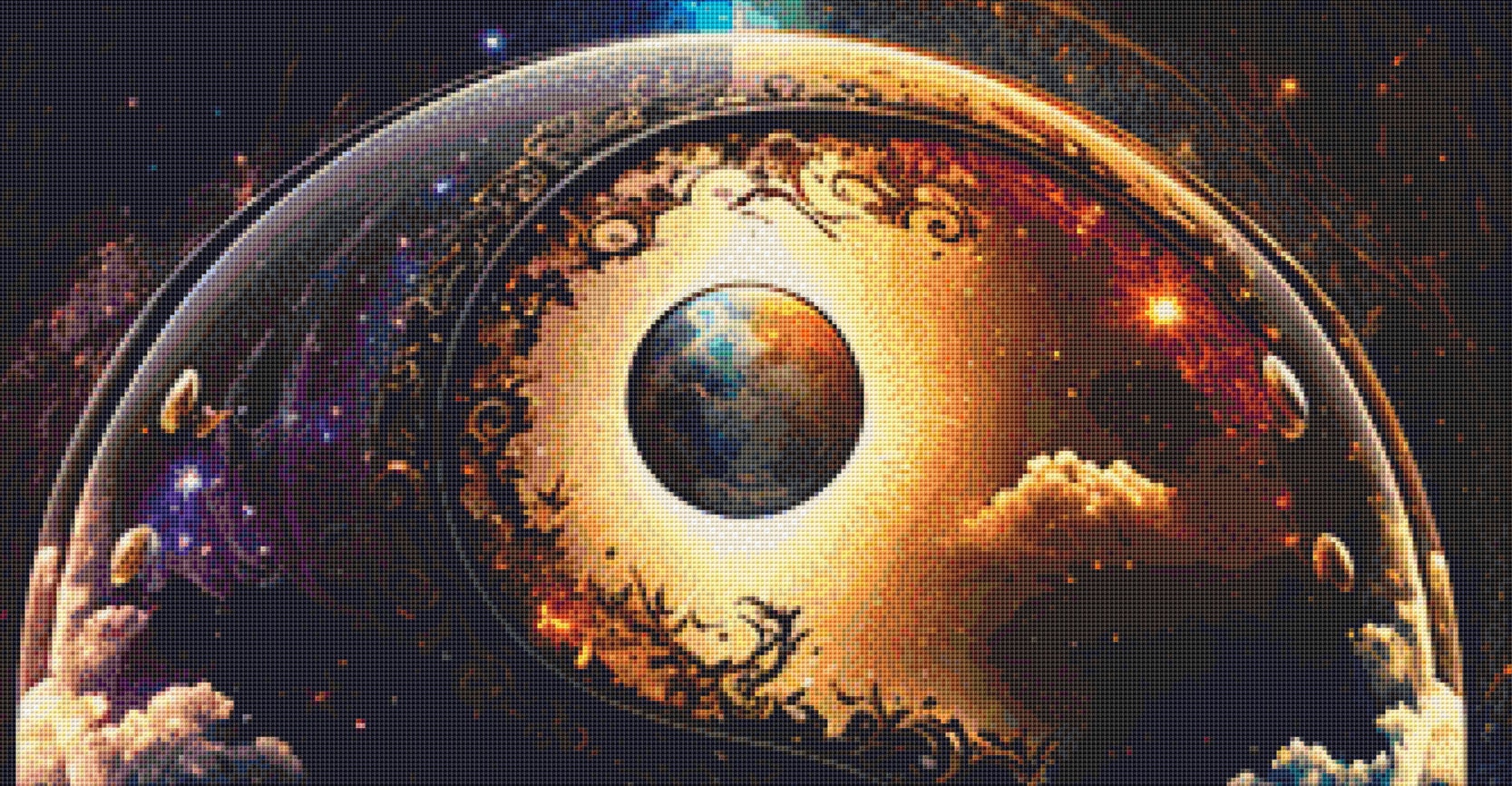 Ying Yang Day and Night Cross Stitch Pattern by Digitalartclubau ...