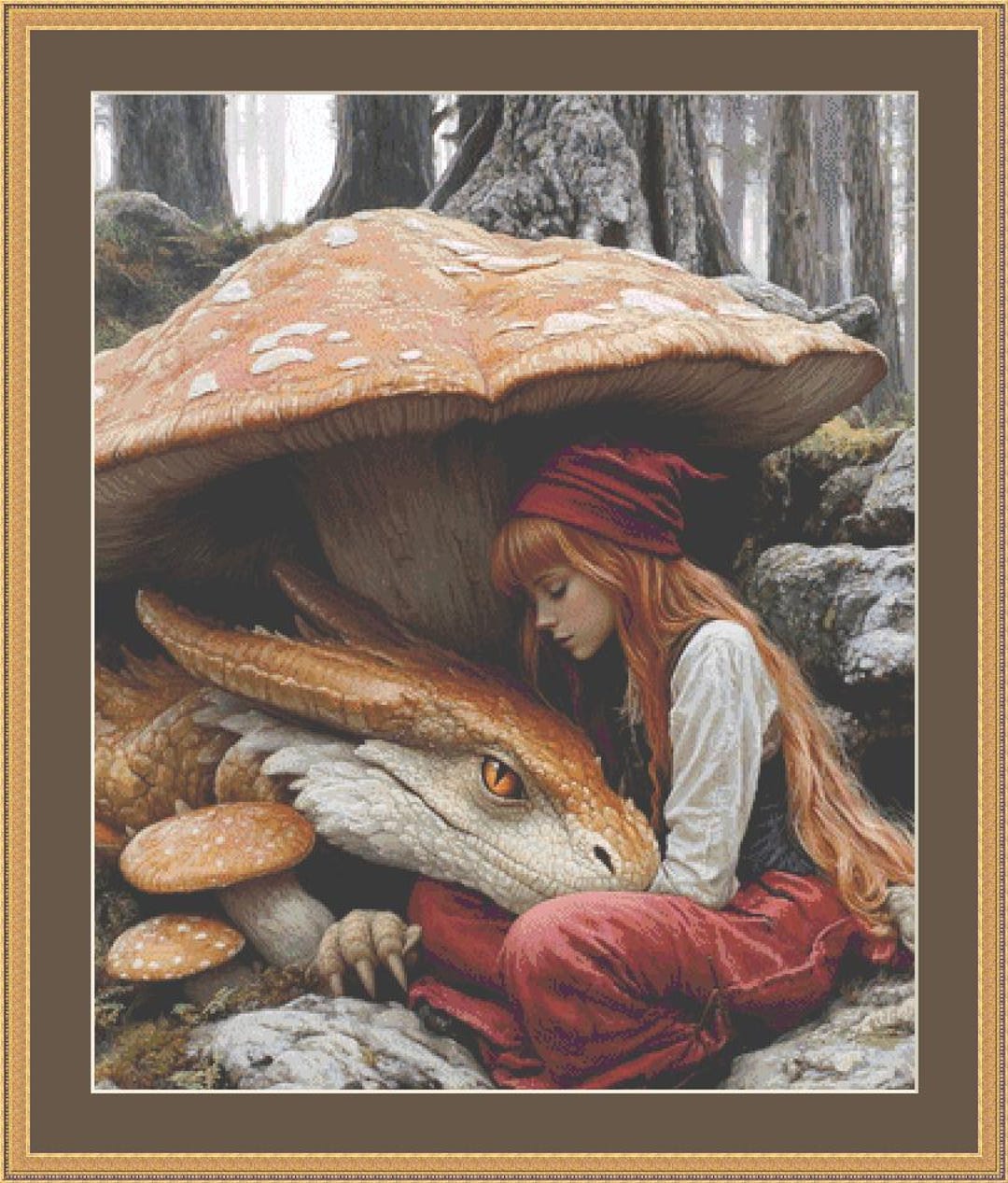 Where Mushrooms Dwell Counted Cross Pattern by Serr.kai A Quill & Ink ...