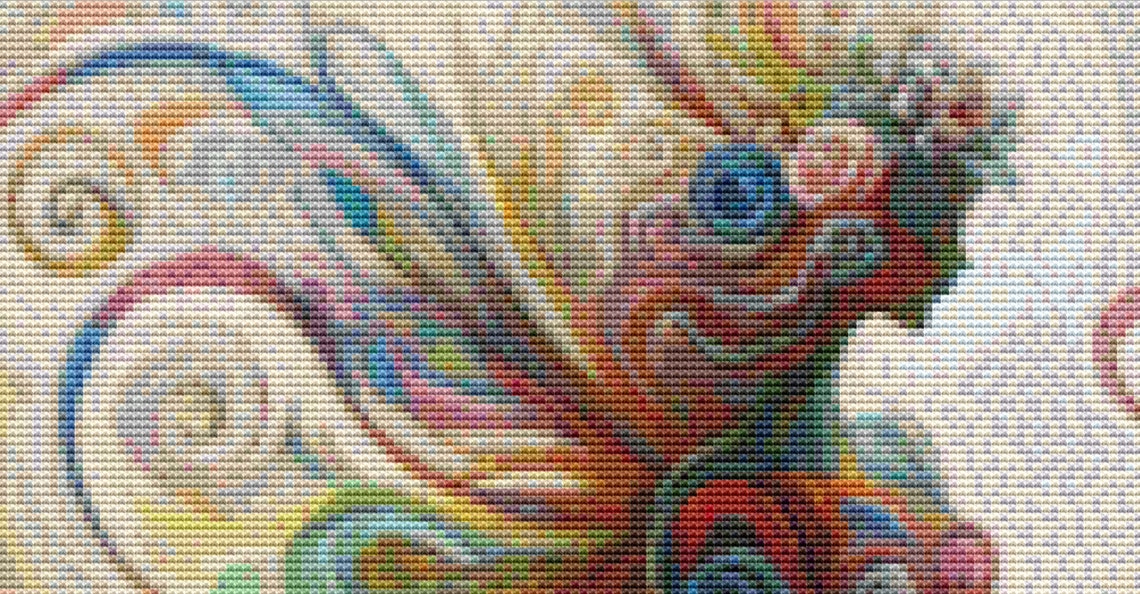 Ethereal Love max Colors Cross Stitch Pattern by World of Love Hearts ...