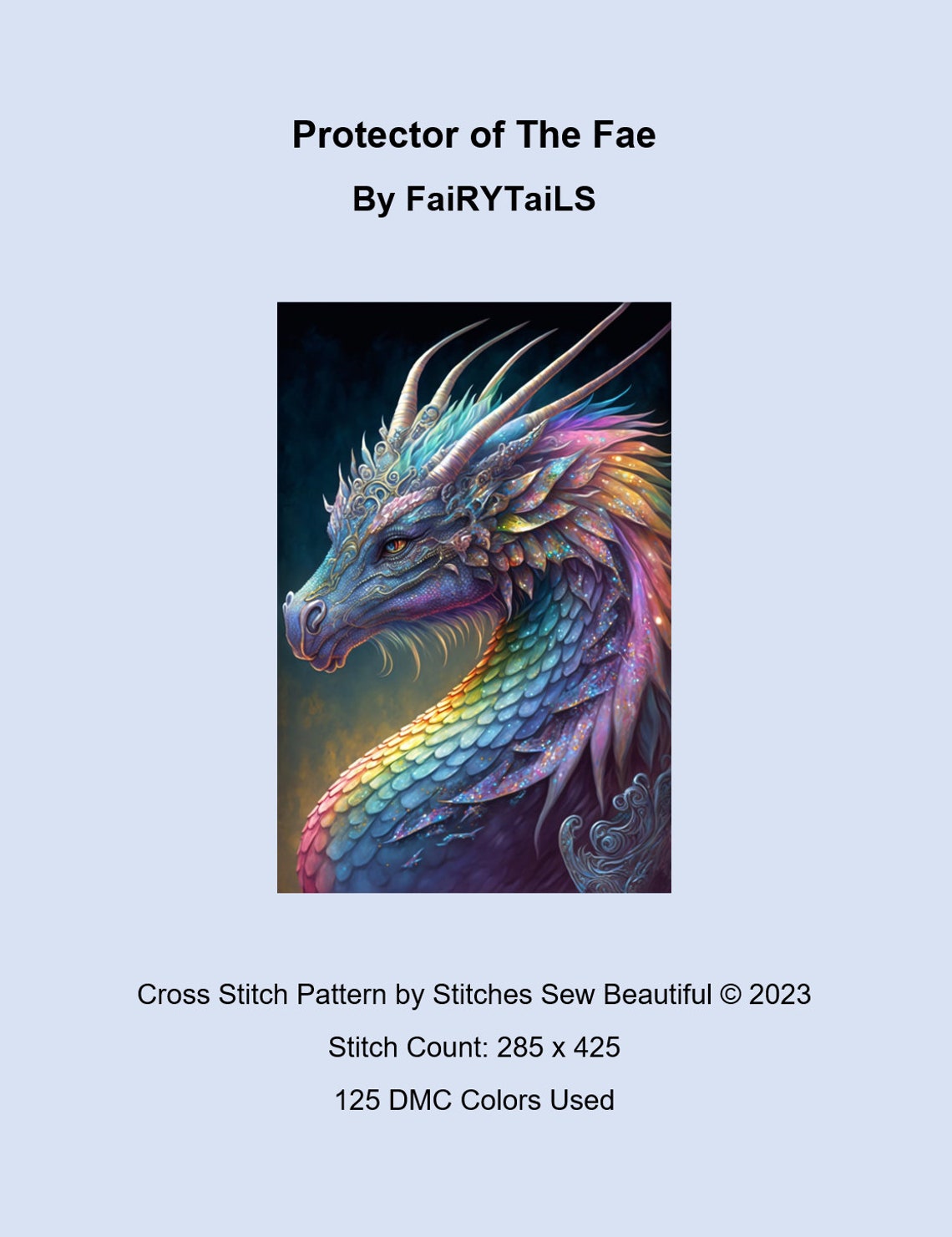 Protector of the Fae Cross Stitch Pattern by Fairytails (digital Format ...