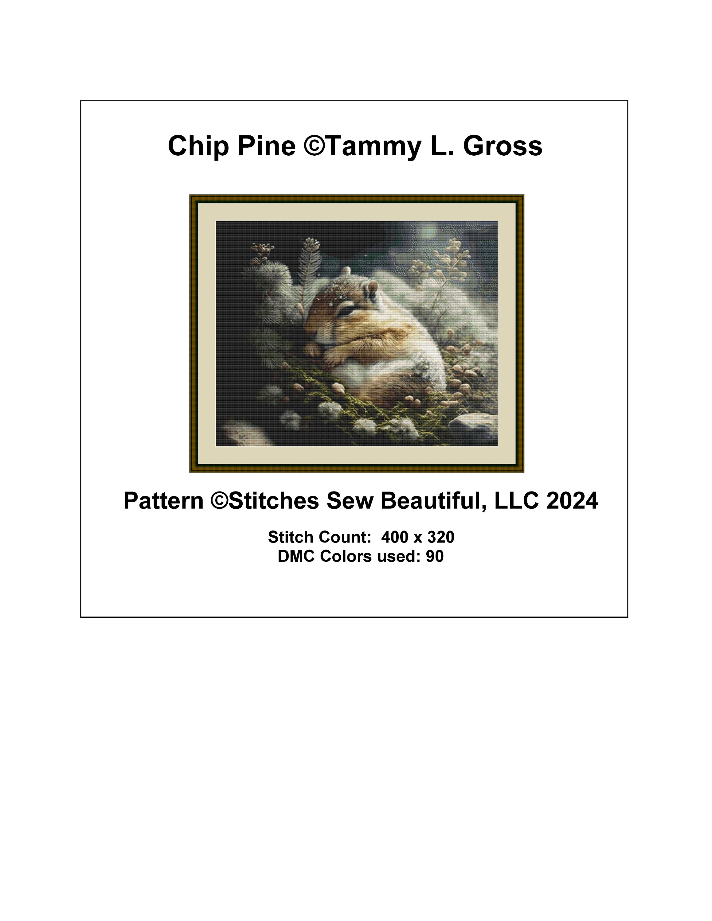 Chip Pine Cross Stitch Pattern by Tammy L. Gross (digital Format) - Etsy