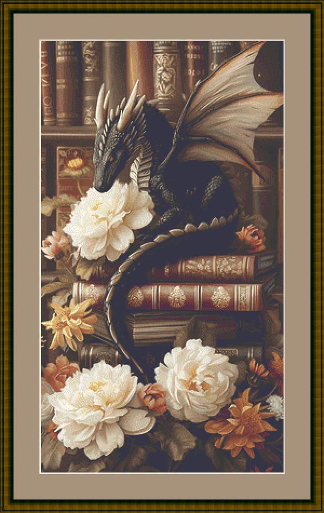 Atop the Vintage Book Pile Counted Cross Stitch Pattern by Serr.kai A ...