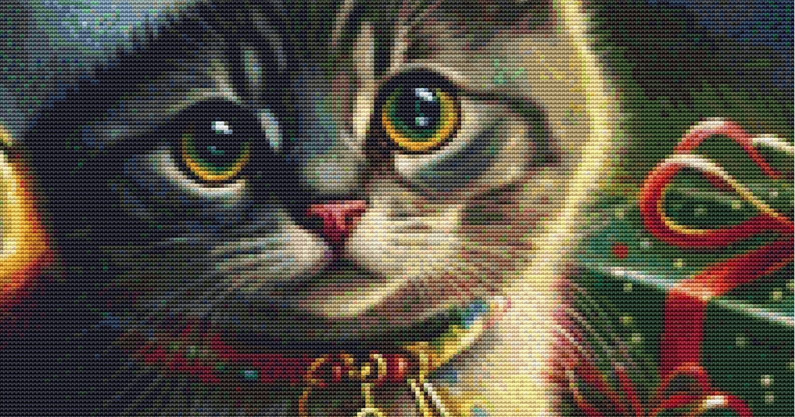 Christmas Cat No. 4 Cross Stitch Pattern by Sphinxdesignstudio (digital ...