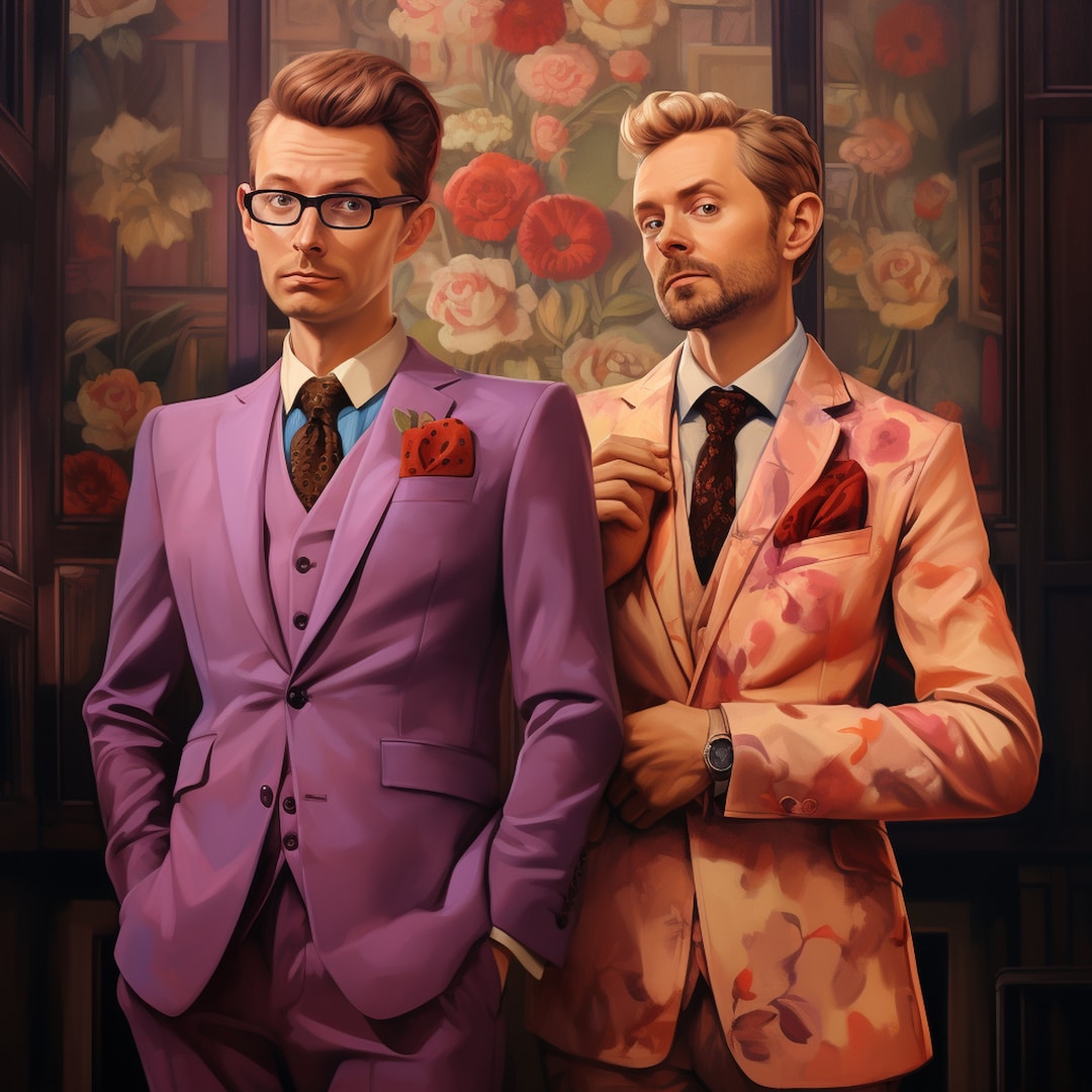 Crowley and Aziraphale Cross Stitch Pattern by Sphinxdesignstudio ...