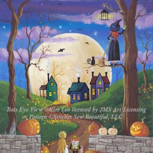 Bats Eye View Cross Stitch Pattern by Kim Leo Licensed by JMS Art ...