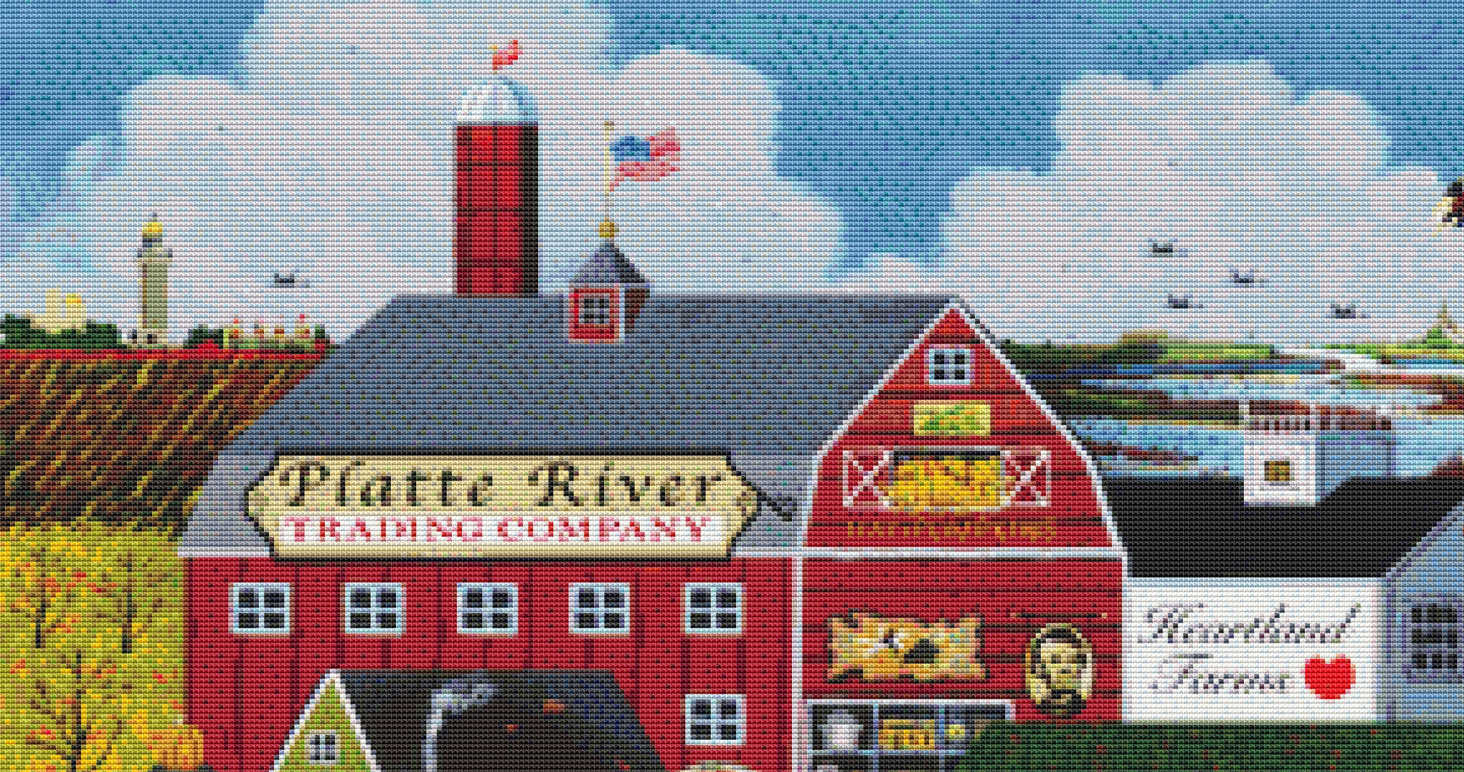 Heartland Farms Cross Stitch Pattern by Patrick Gauthier (digital ...