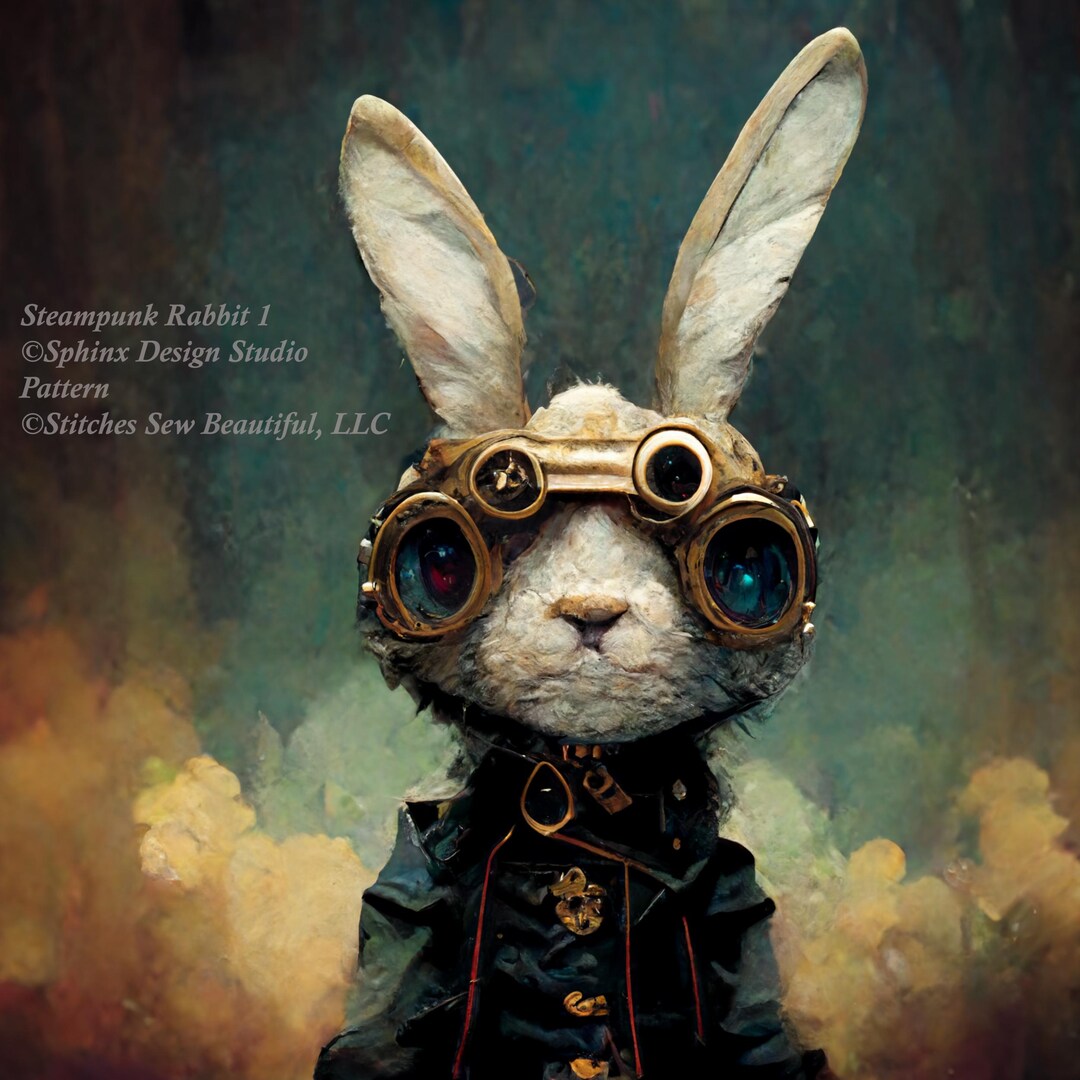 Steampunk Rabbit 1 Cross Stitch Pattern by Sphinxdesignstudio (digital ...
