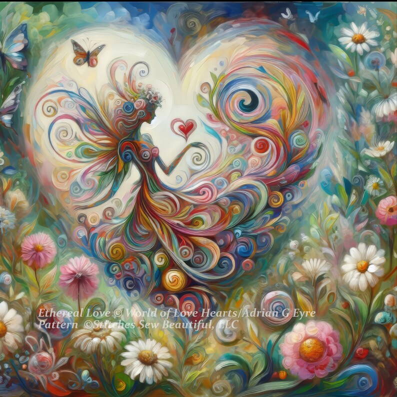 Ethereal Love max Colors Cross Stitch Pattern by World of Love Hearts ...