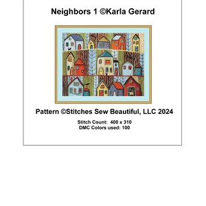 Neighbors 1 Cross Stitch Pattern by Karla Gerard (digital Format) - Etsy