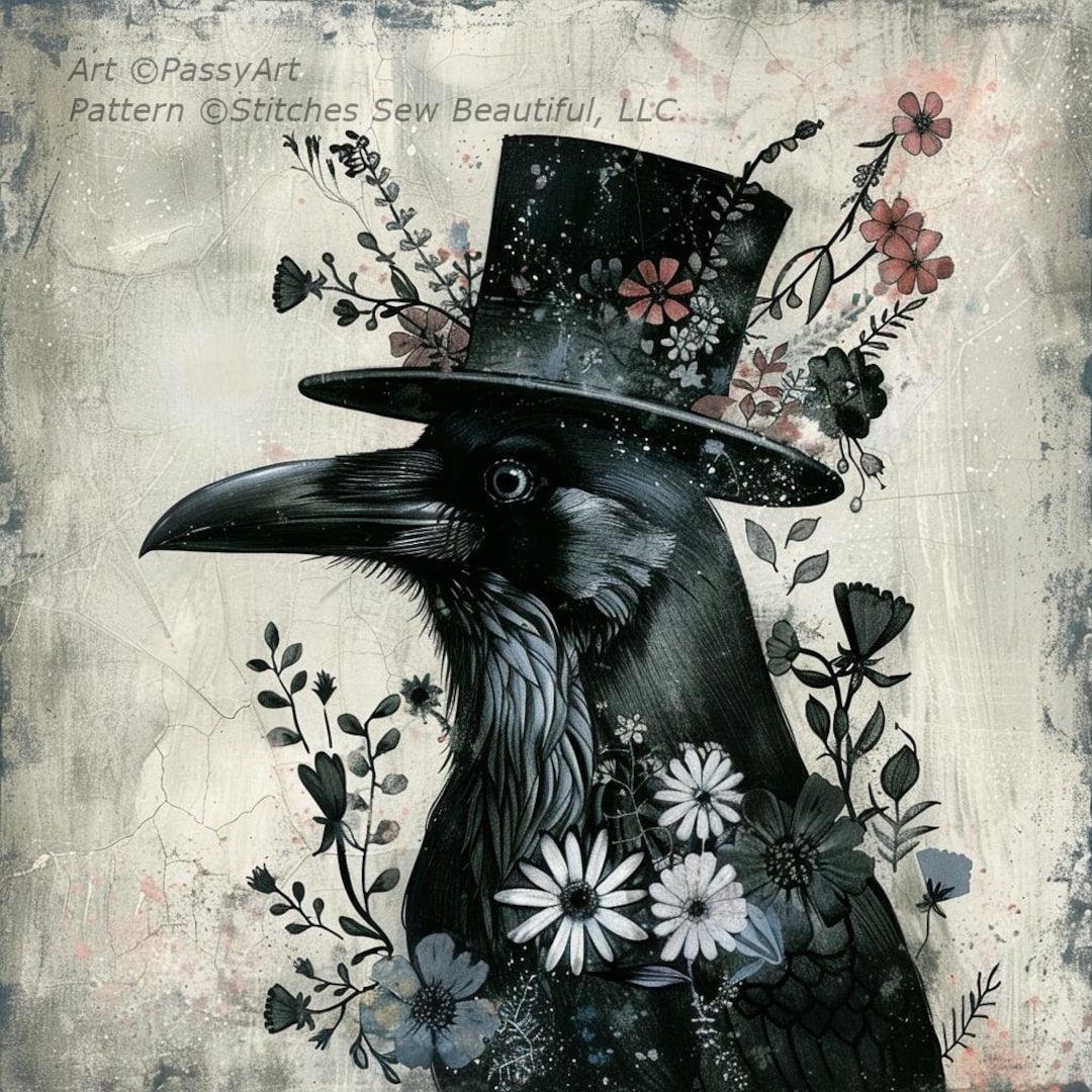Raven 2 Cross Stitch Pattern by Passyart (digital Format) - Etsy