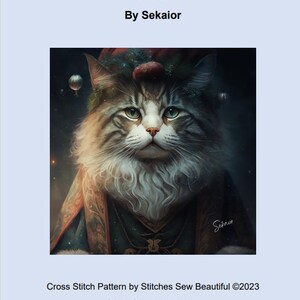 Yuletide Cat Cross Stitch Pattern by Sekaior - Etsy