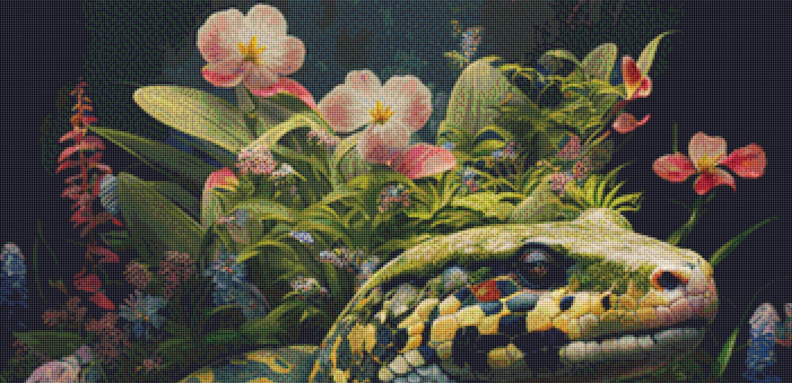 Mossy Ball Python Cross Stitch Pattern by Sekaior - Etsy