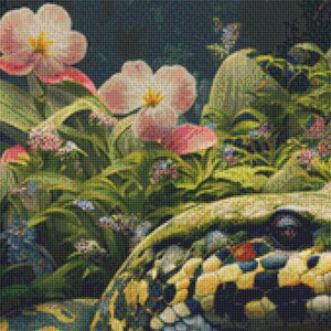 Mossy Ball Python Cross Stitch Pattern by Serr.kai A Quill & Ink ...