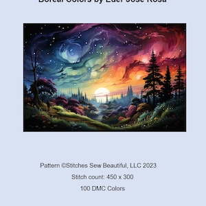 Boreal Colors Cross Stitch Pattern by Eder Jose Rosa digital Format - Etsy