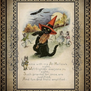 Vintage Cat With Fiddle Cross Stitch Pattern by - Etsy