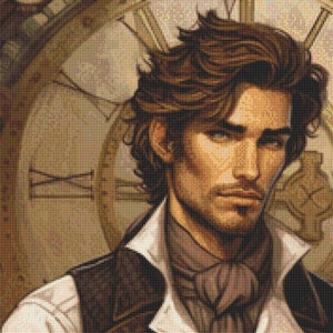 Steampunk Man 1 Cross Stitch Pattern by Sphinxdesignstudio (digital ...