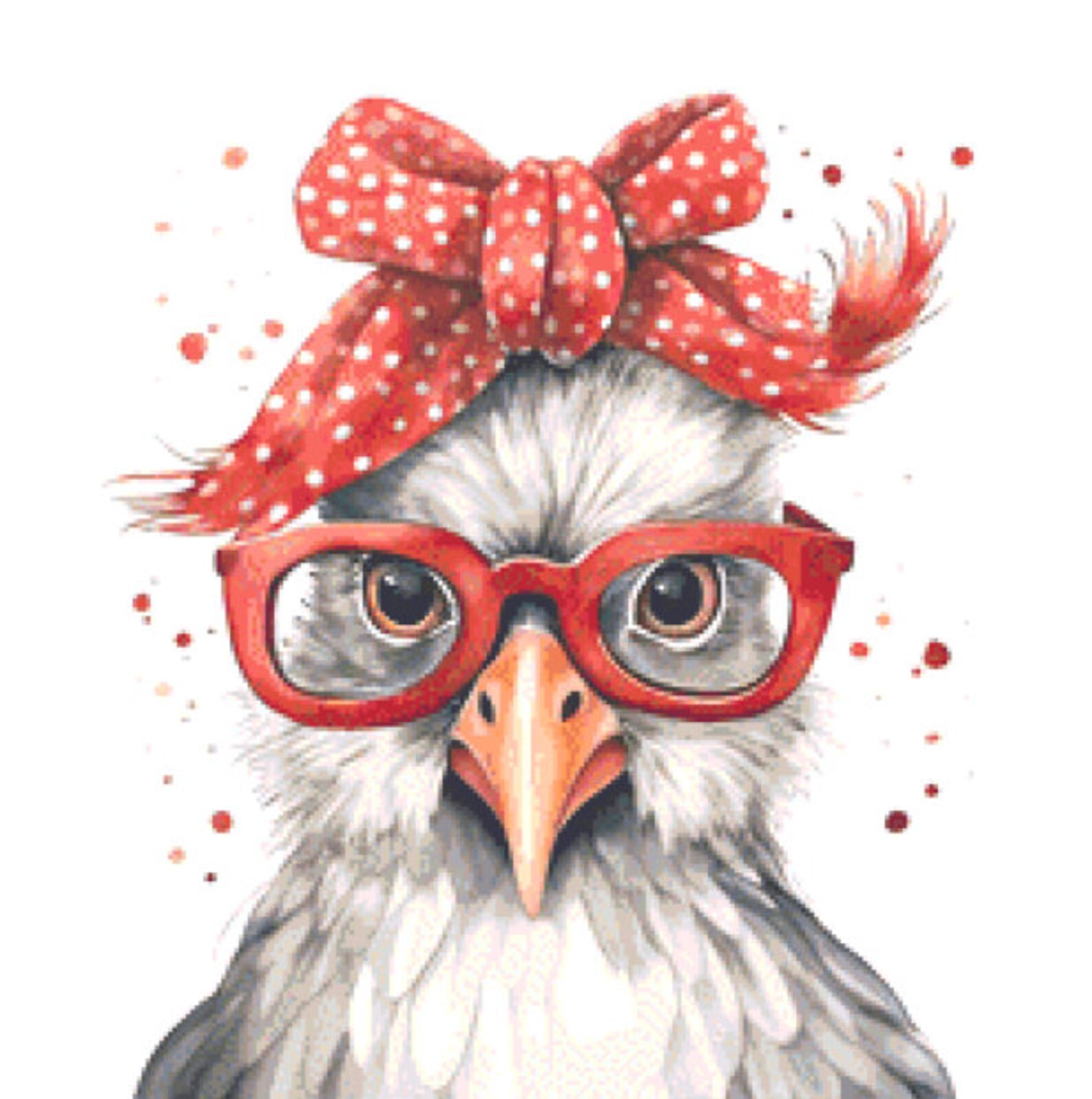 Funny Chicken (small) Cross Stitch Pattern by Cedargrovegraphics ...