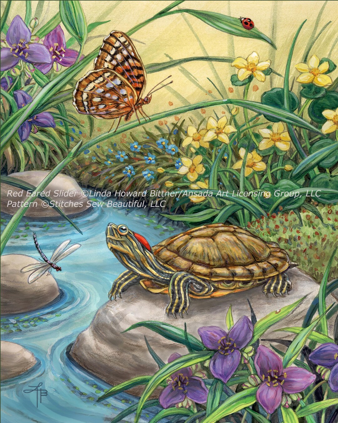 Red Eared Slider Cross Stitch Pattern by Linda Howard Bittner/ansada ...
