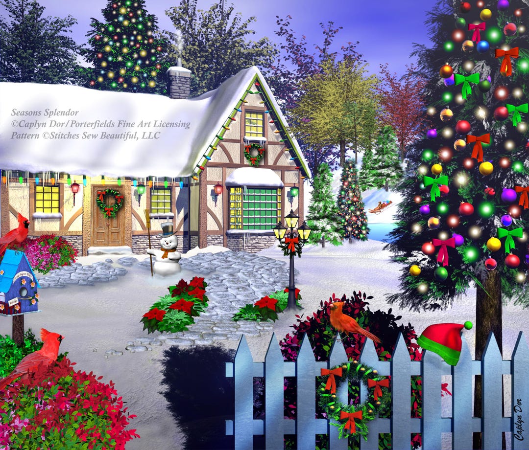 Seasons Splendor Cross Stitch Pattern by Caplyn Dor (digital Format) - Etsy