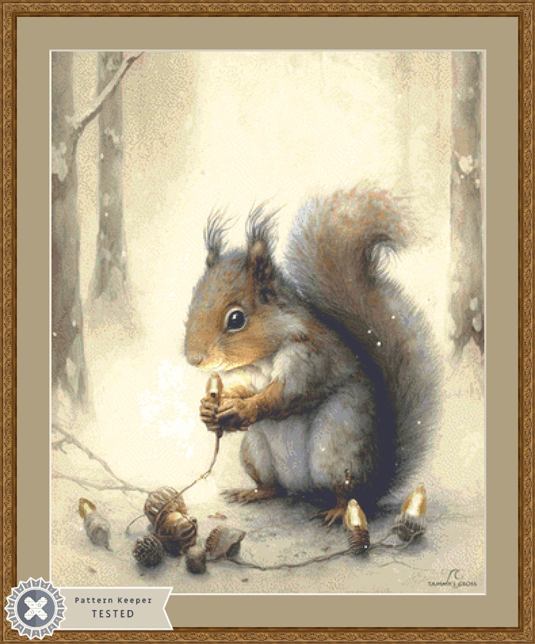 Squirrel Lights Cross Stitch Pattern by Tammy L. Gross (digital Format ...