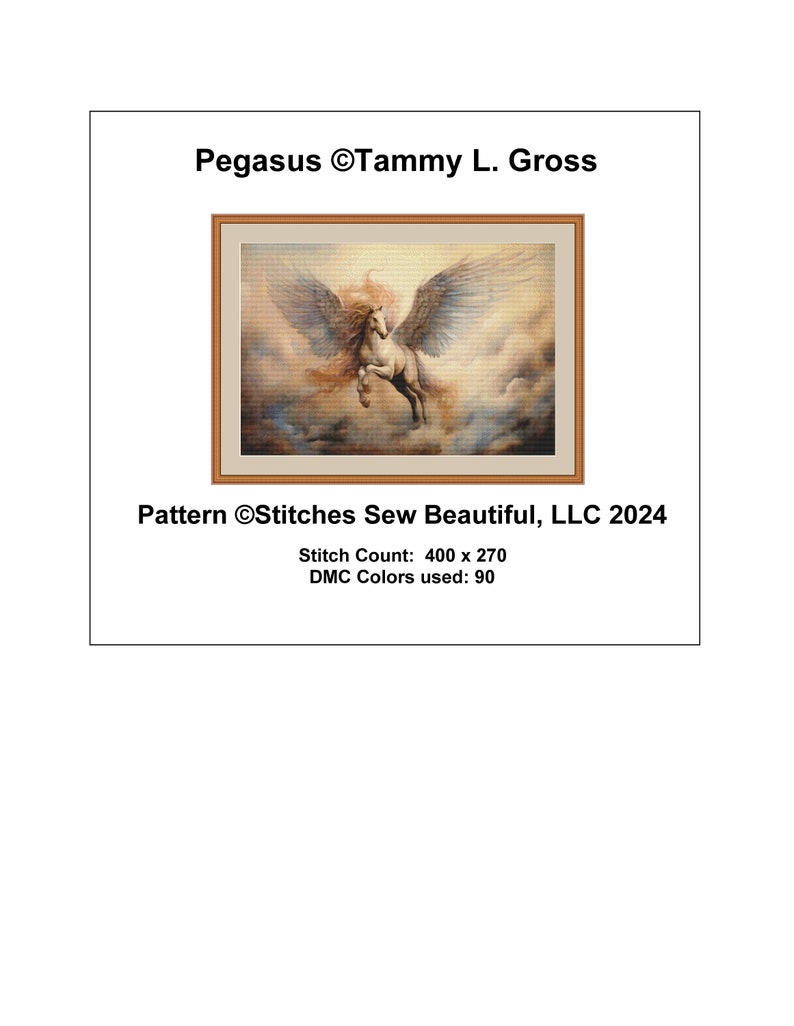 Pegasus Cross Stitch Pattern by Tammy L. Gross (digital Format) - Etsy