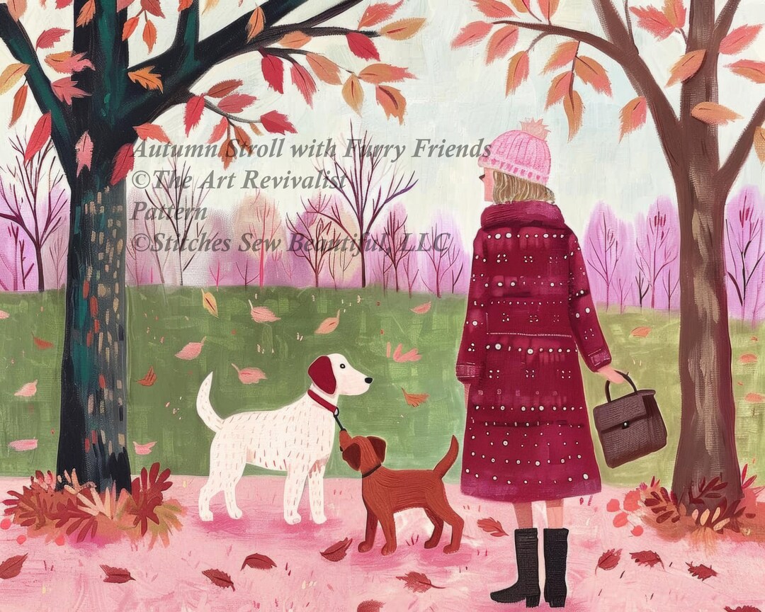 Autumn Stroll With Furry Friends Cross Stitch Pattern by the Art ...