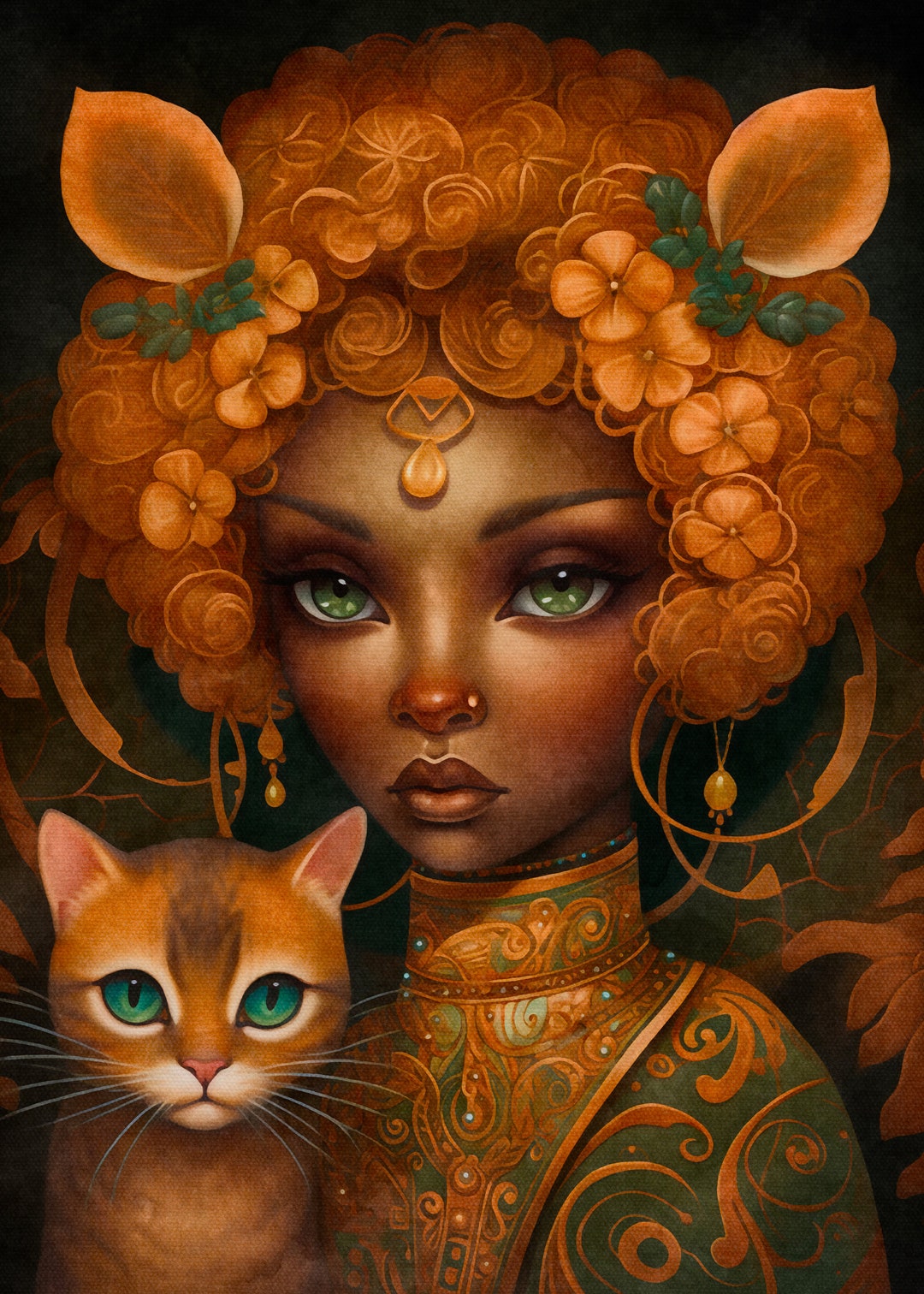 Mystical Cat Girl 7 Cross Stitch Pattern by Dutchladymysticart (digital ...