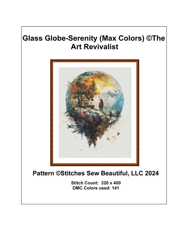 Glass Globe-serenity (max Colors) Cross Stitch Pattern by the Art ...