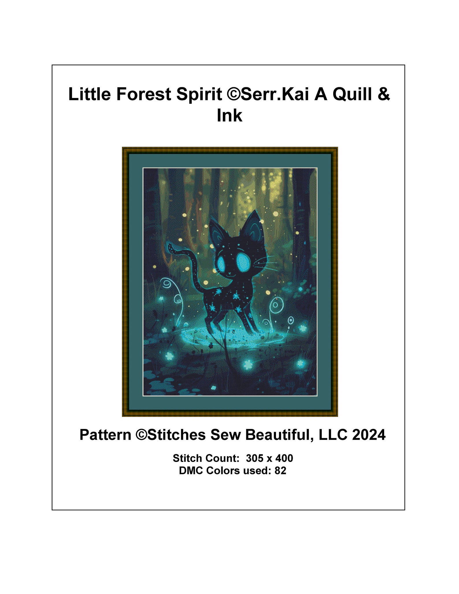 Little Forest Spirit Cross Stitch Pattern by Serr.kai A Quill & Ink ...