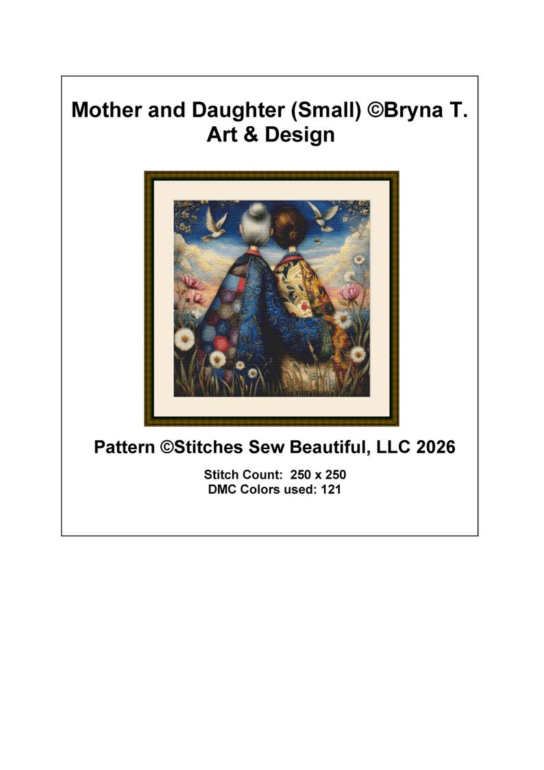 Mother and Daughter (small) Counted Cross Stitch Pattern by Bryna T ...