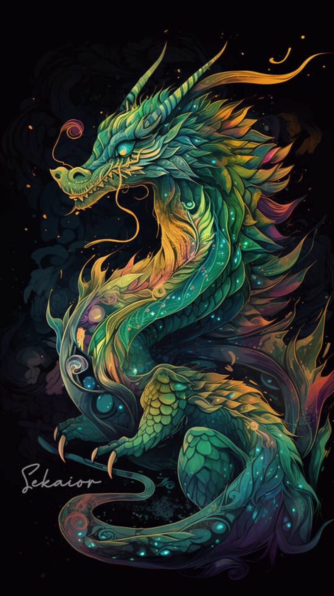 Chakra Dragon Cross Stitch Pattern by Sekaior - Etsy