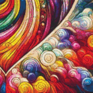 Spiral Spectrum Heart (small) Cross Stitch Pattern by World of Love ...