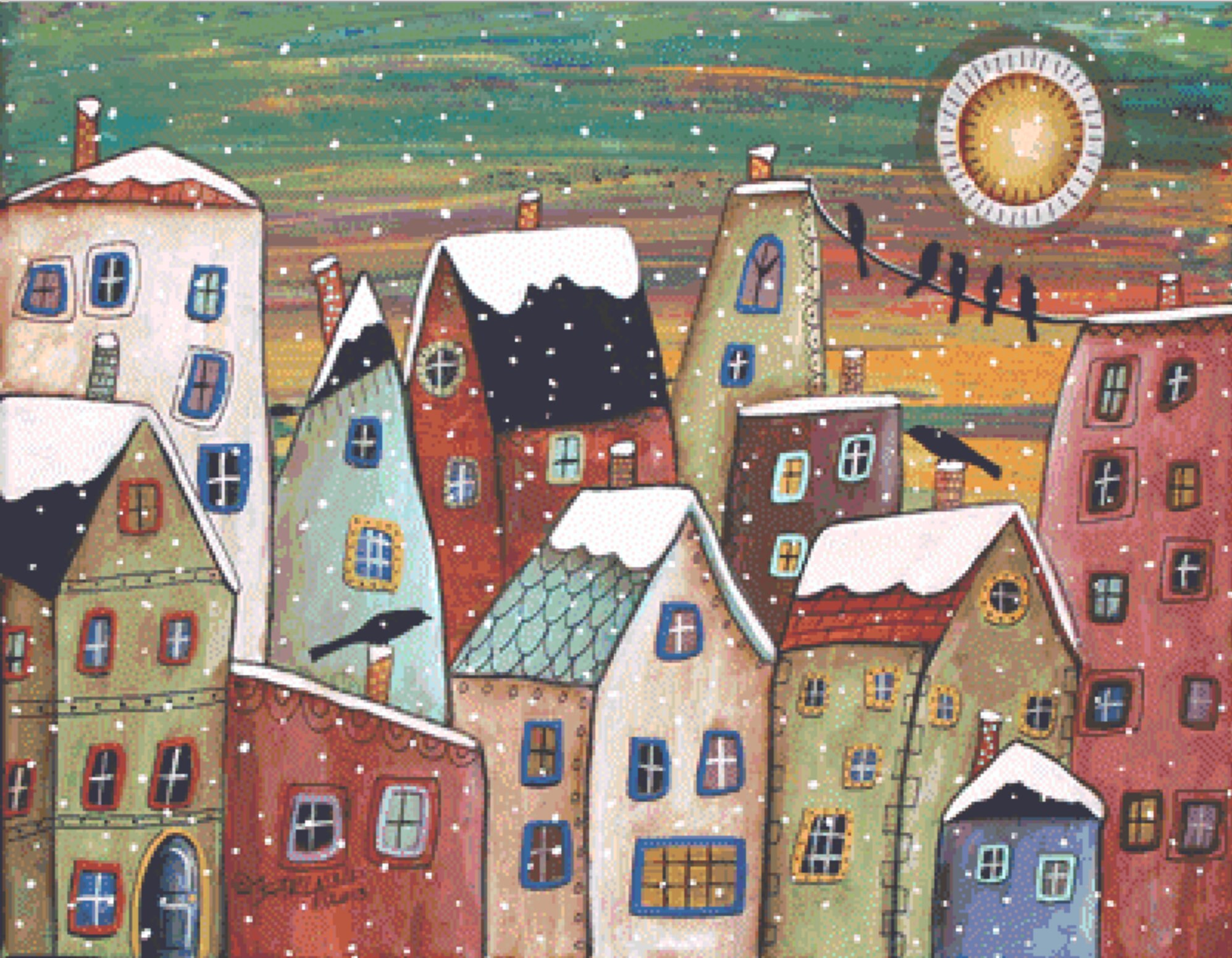 Blizzard Cross Stitch Pattern by Karla Gerard digital Format - Etsy