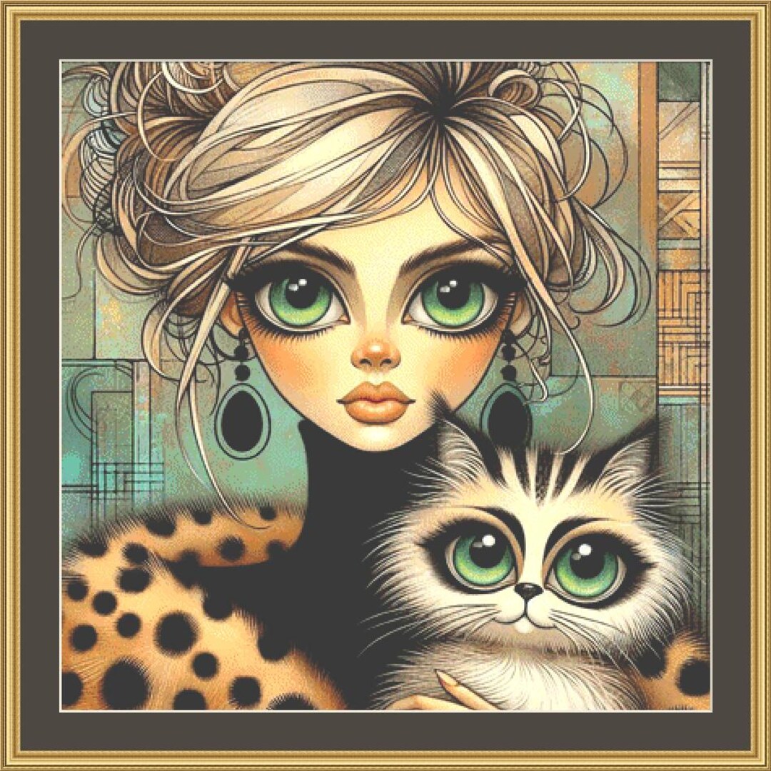 Home is Where the Cat is Counted Cross Stitch Pattern by Ingrid Jean AI ...