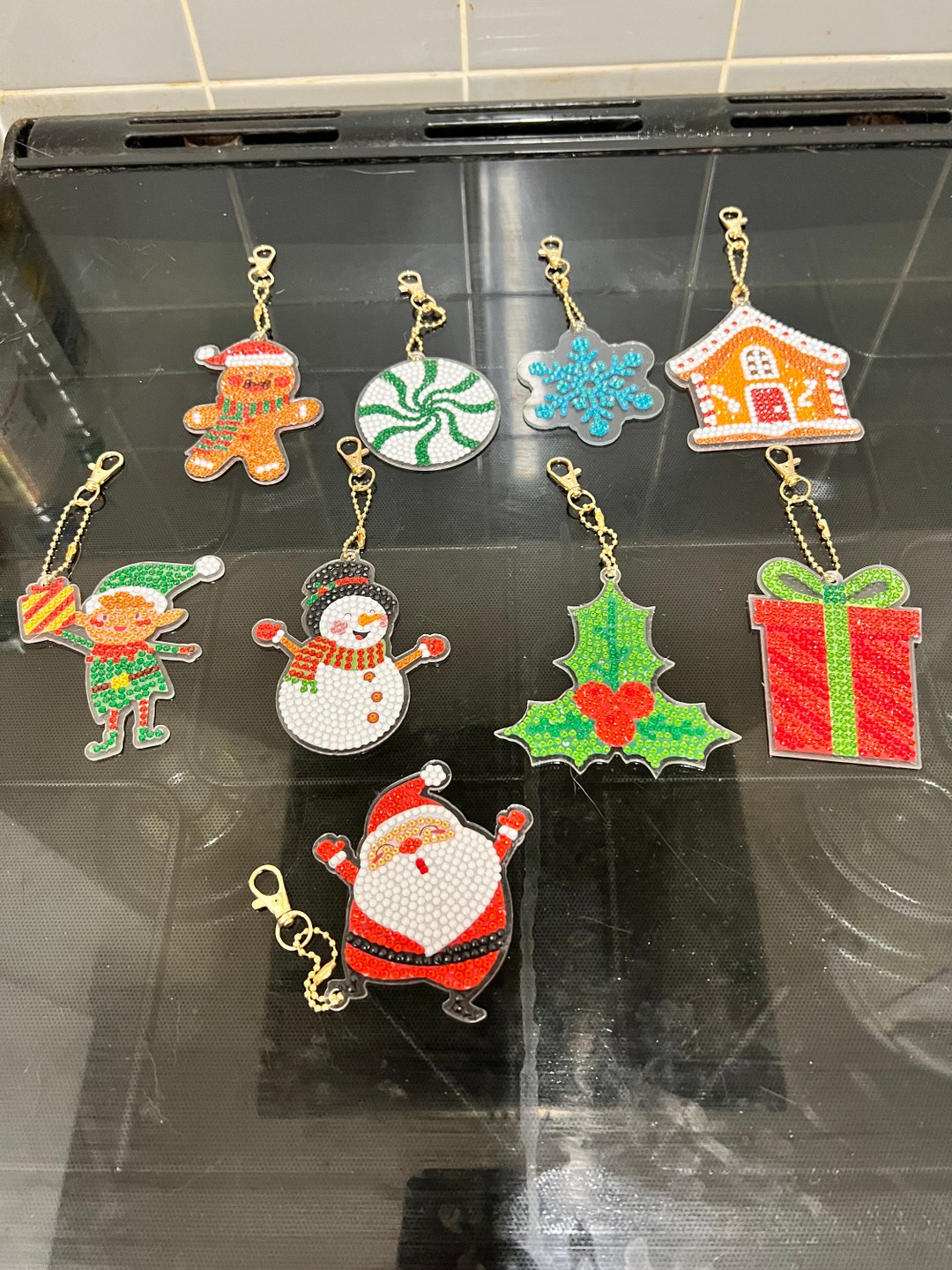 Diamond Art Keyrings/ Christmas Tree Decorations - Etsy