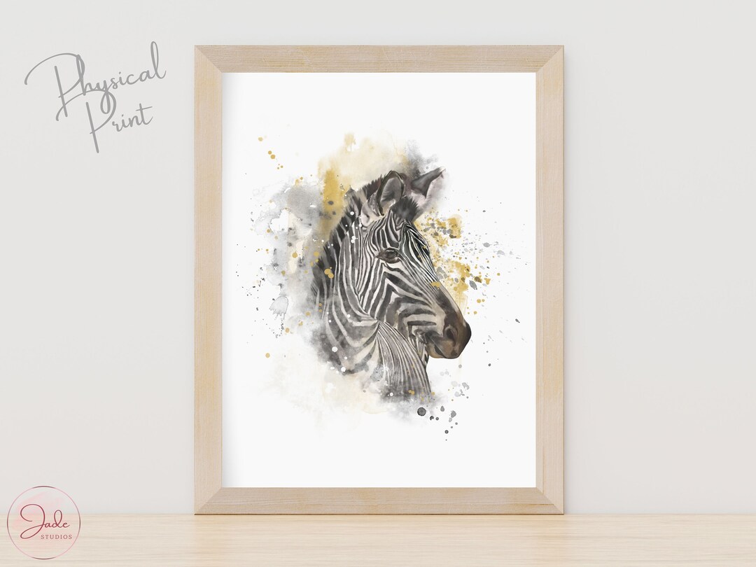 Watercolour Zebra Print, Teenage Wall Art, Home Decor Wall Art, Teen ...