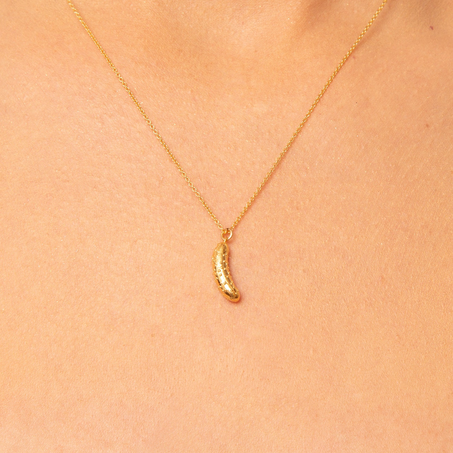 Pickle Charm Necklace - Etsy