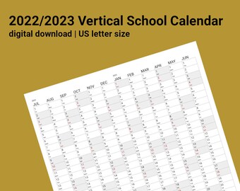 2022 School Year Calendar - Etsy