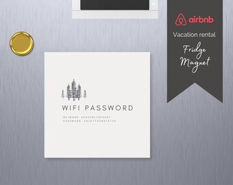 Airbnb Checkout Wifi Magnet, Wifi QR Code & Check Out Instruction for ...