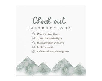 Airbnb Checkout Wifi Magnet, Wifi QR Code & Check Out Instruction for ...