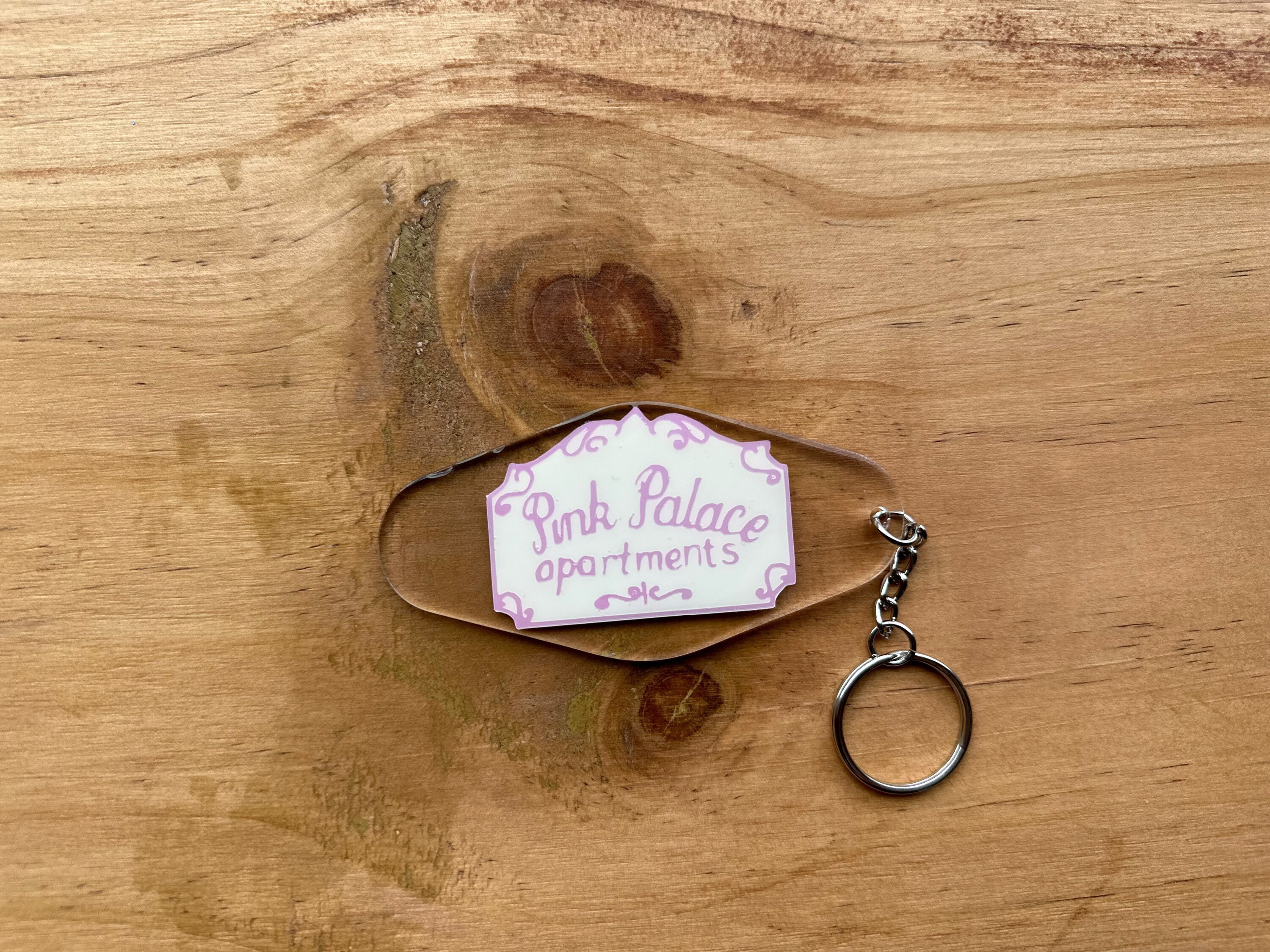 Coraline Keychain Pink Palace Apartments Whats Skakin Baby - Etsy