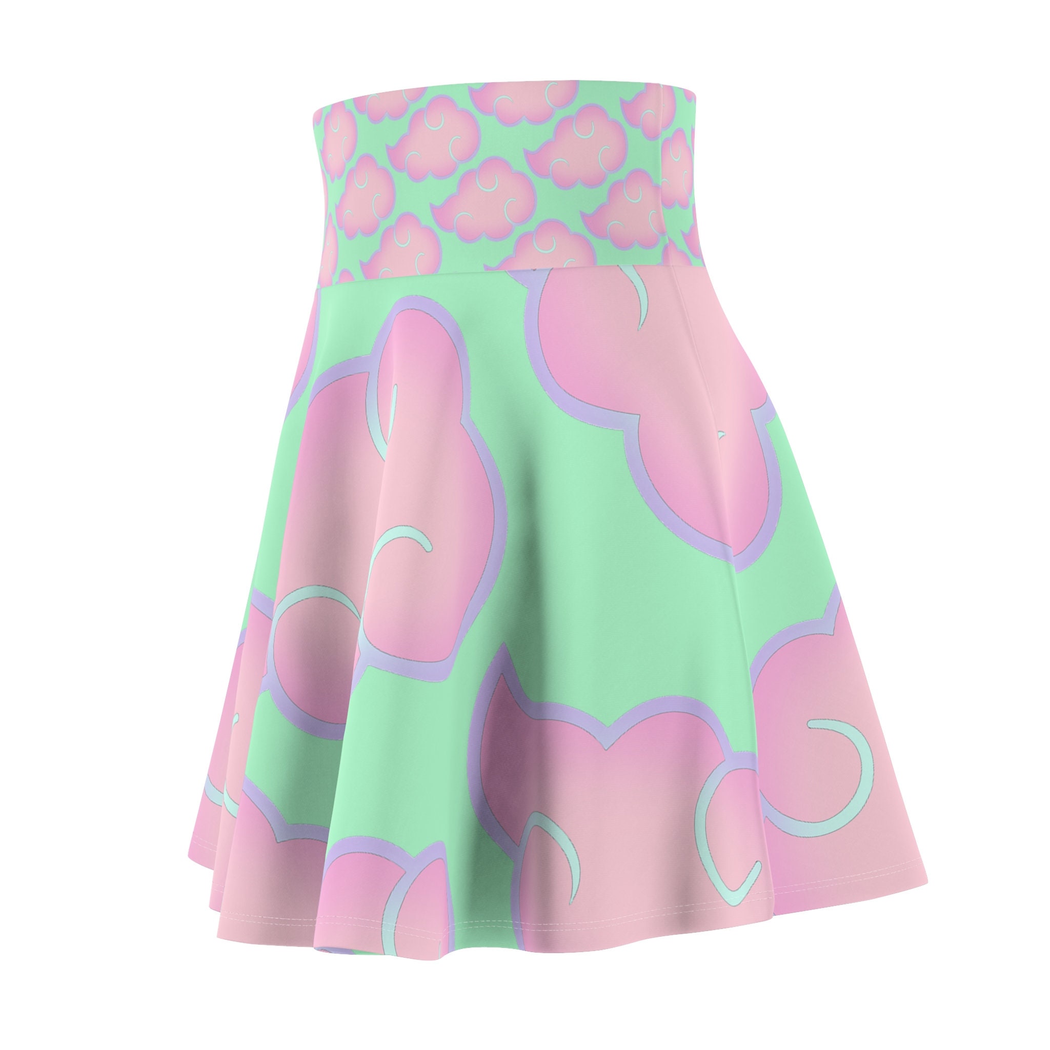 Anime Skater Skirt Pastel Akatsuki Anime Tennis Skirt Nerdy - Etsy