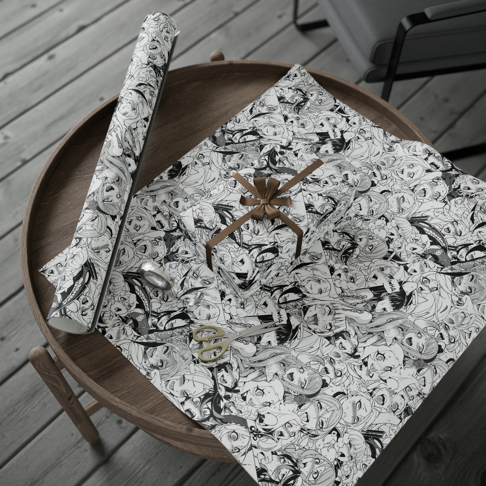 Anime Wrapping Paper : Ahegao Pattern, Anime Girls - Etsy