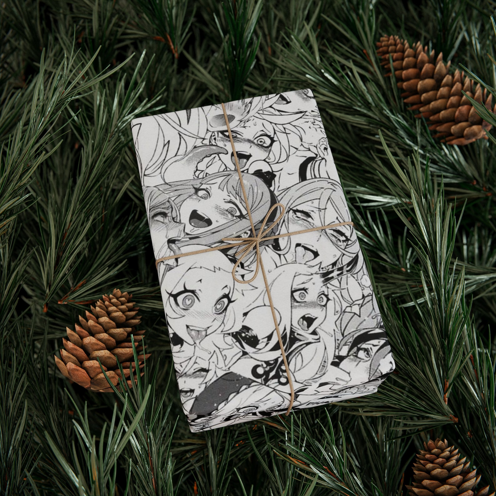 Anime Wrapping Paper : Ahegao Pattern, Anime Girls - Etsy