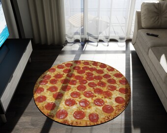 Round Pizza Rug - Etsy