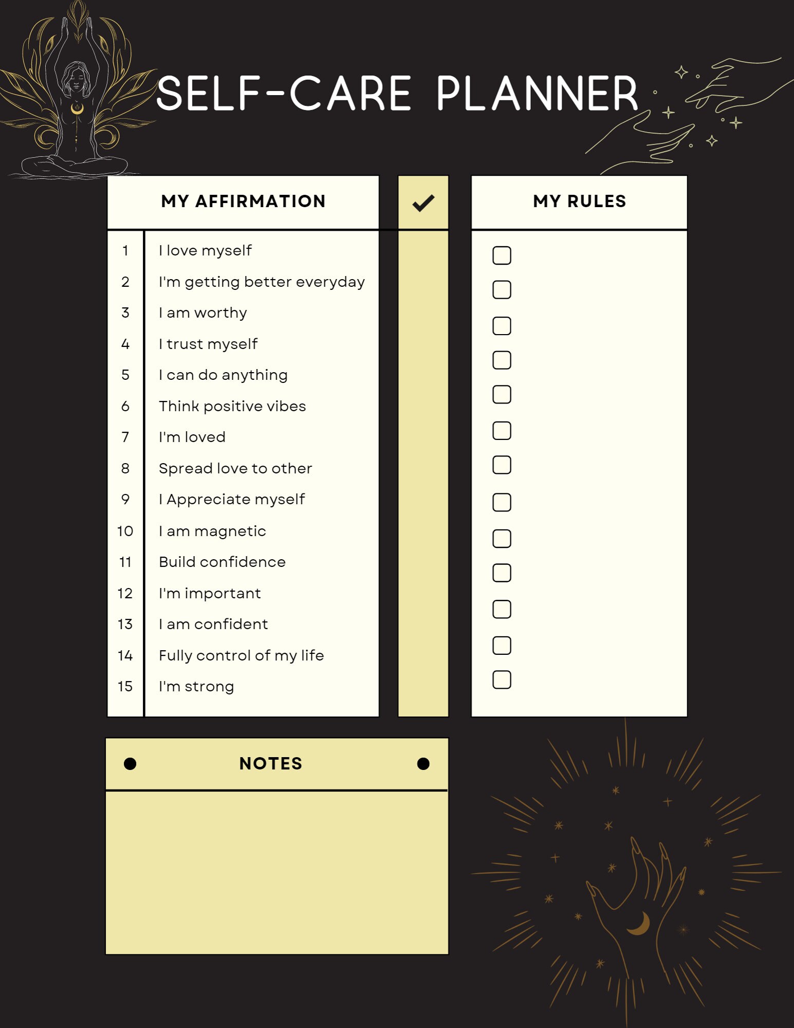 Self Care Planner - Etsy