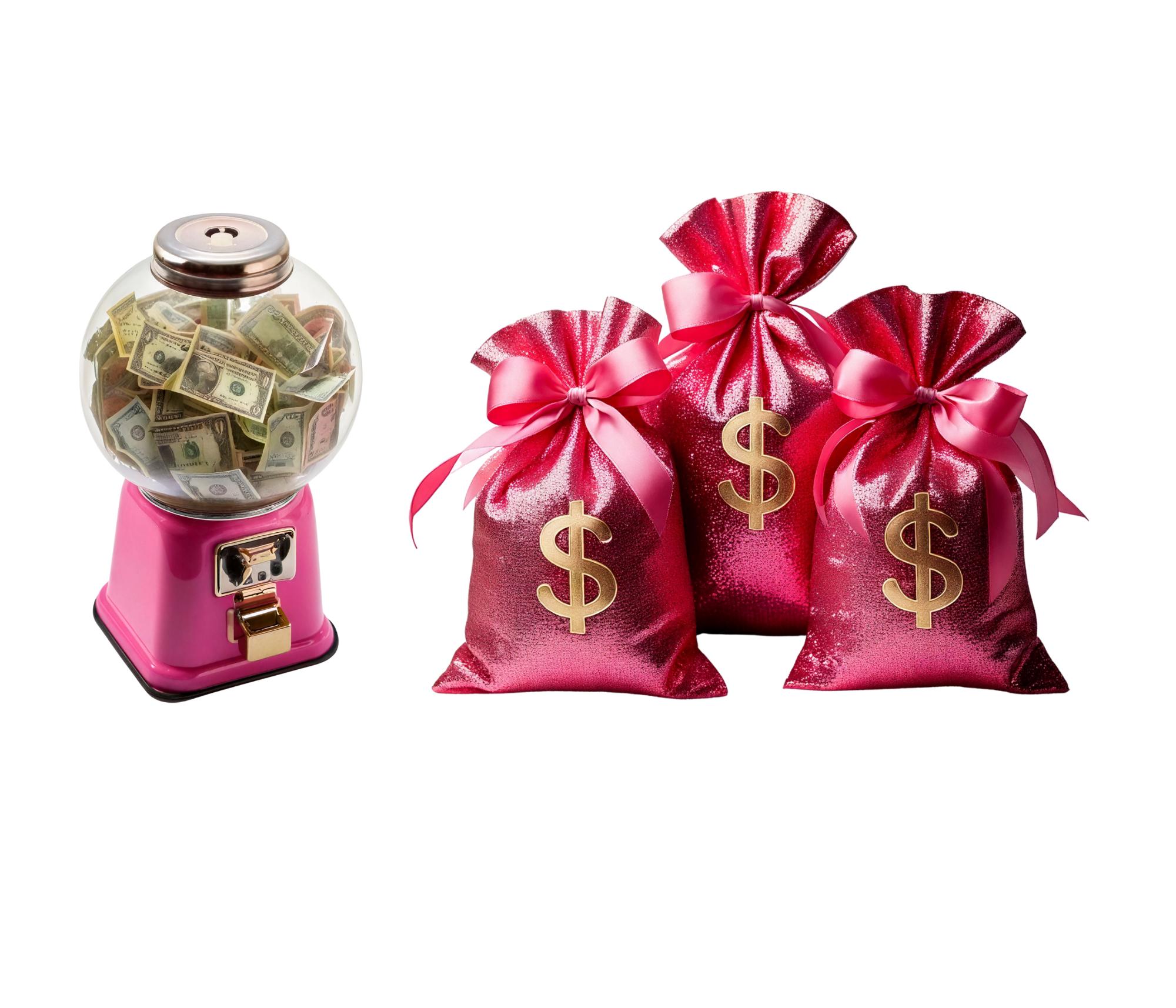 Pink Money Clipart Bundle | Digital Download | Feminine Dollar Bills ...